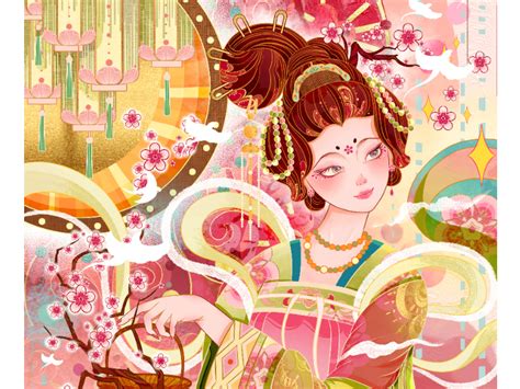 十二花神系列插画 合集王莲花儿 站酷zcool