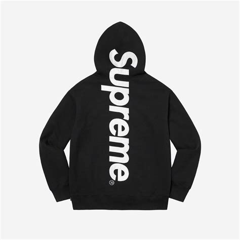 슈프림 사틴 아플리케 후드 스웨트셔츠 블랙 22fw Supreme Kream
