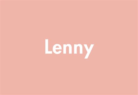Lenny Name Meaning Origin And More