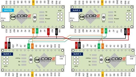 wiring 2 or more i2c devices as writer slave receiver