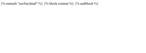 Extend Block Content Endblock In An Html Page Does