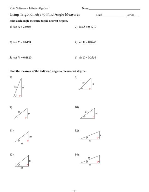 Find The Measure Of Each Angle Indicated Worksheet — Db
