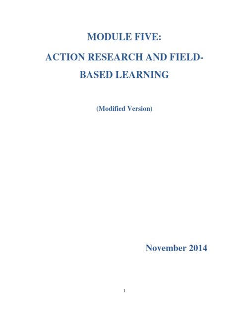 Hdp Module Five Pdf Action Research Teachers
