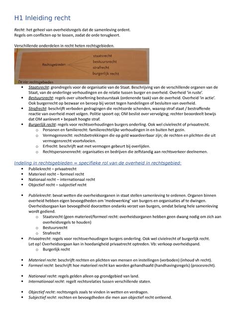 Samenvatting Boek Bestuursrecht H1 Inleiding Recht Recht Het Geheel