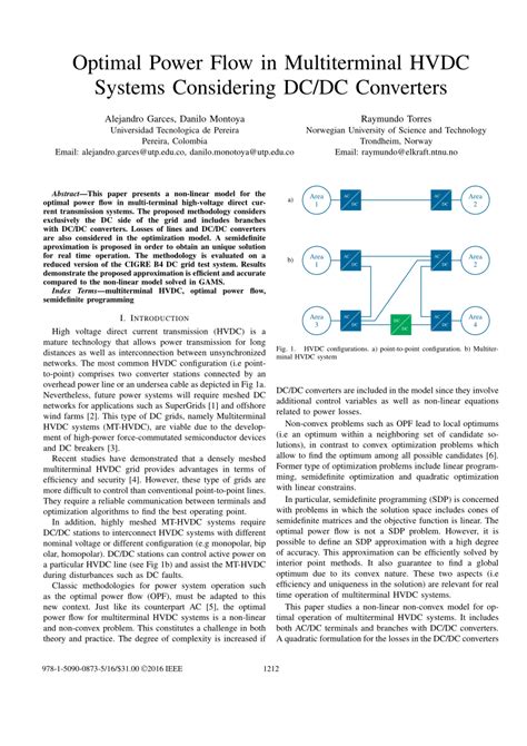 Pdf Optimal Power Flow In Multiterminal Hvdc Systems Considering Dcdc Converters
