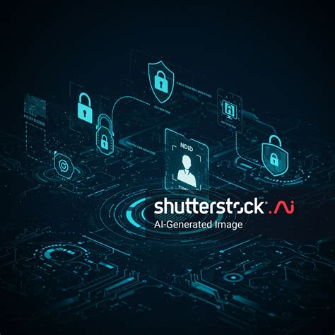 High Tech Digital Identity Verification System Representing Ai Generated Image 2582326505