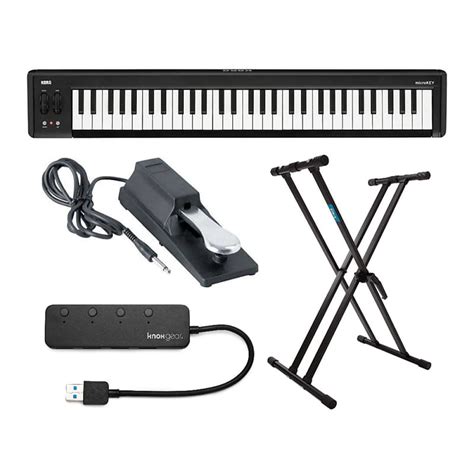 Korg Microkey 61 Key Compact Midi Keyboard Bundle With Reverb