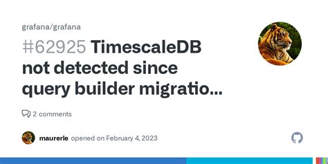 Timescaledb Not Detected Since Query Builder Migration To React · Issue