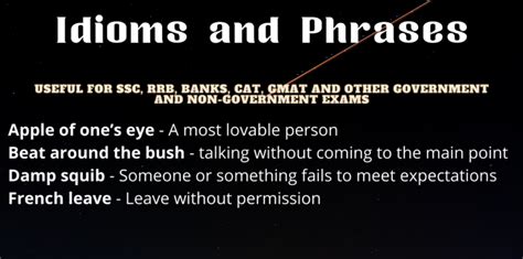 Idioms And Phrases For Competitive Exams Like SSC CAT GMAT Etc