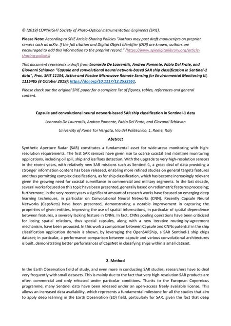 capsule and convolutional neural network based sar ship classification