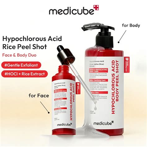 Jual Medicube Hypochlorous Acid Rice Peel Shot Duo For Face And Body 80ml