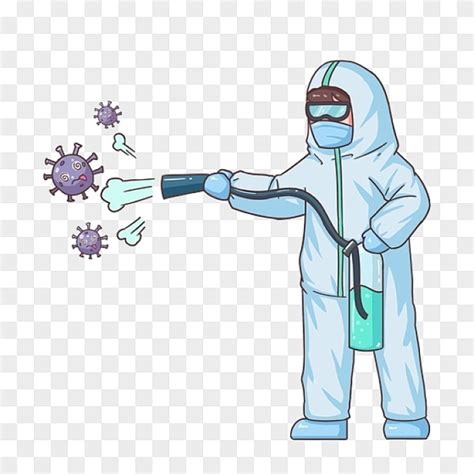透明抗疫消灭病毒医生人物形象元素 办图网 素材11455464