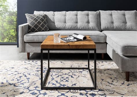 Table basse x Teck laqué Teck naturel UNIKA