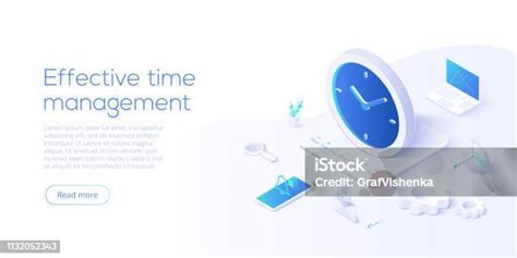 효과적인 시간 관리 아이소메트릭 벡터 일러스트 레이 션입니다 효과적인 생산성을 위한 작업 우선 순위 지정 조직 작업 일정 최적화 개념입니다 웹 배너 레이아웃 템플릿입니다