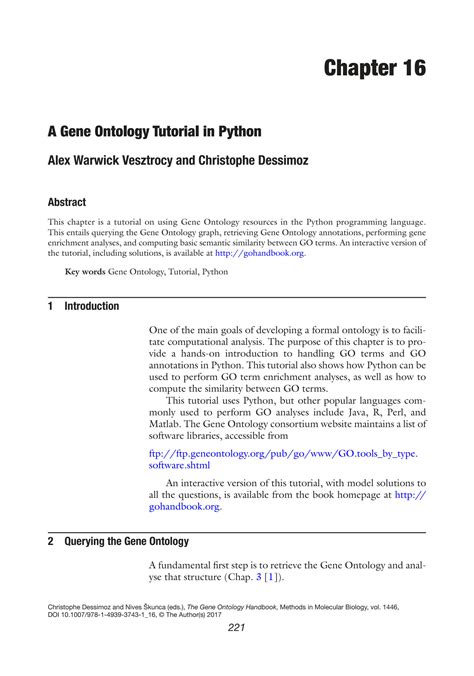 Solution A Gene Ontology Tutorial In Python Studypool