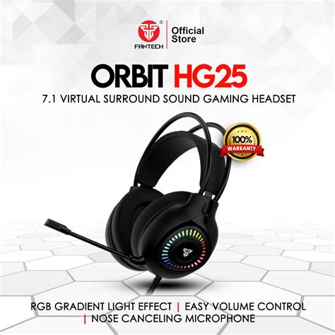 Fantech Hg25 Orbit Gaming Headset 71 Virtual Surround Sound With Noise