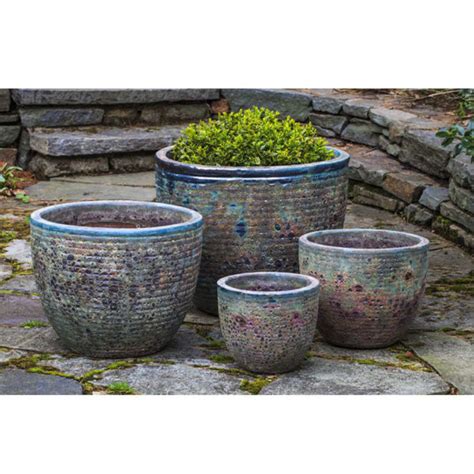 Ceramic Low Profile Bowl Planters Kinsey Garden Decor