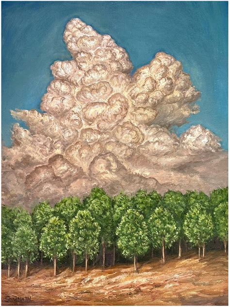 Cloudscape Oil Painting By Somnath Harne Exotic India Art