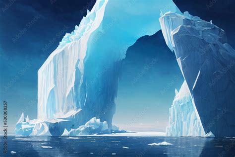 Photo And Art Print The Arctic Ocean Is Experiencing Iceberg Melting A