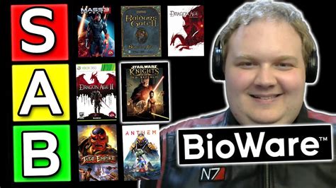 So I Ranked Every Bioware Game Ultimate Bioware Games Tier List⛸