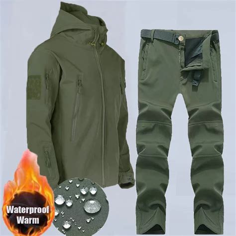 Leger Softshell Tactical Waterdichte Jassen Mannen Hood Jas Militaire