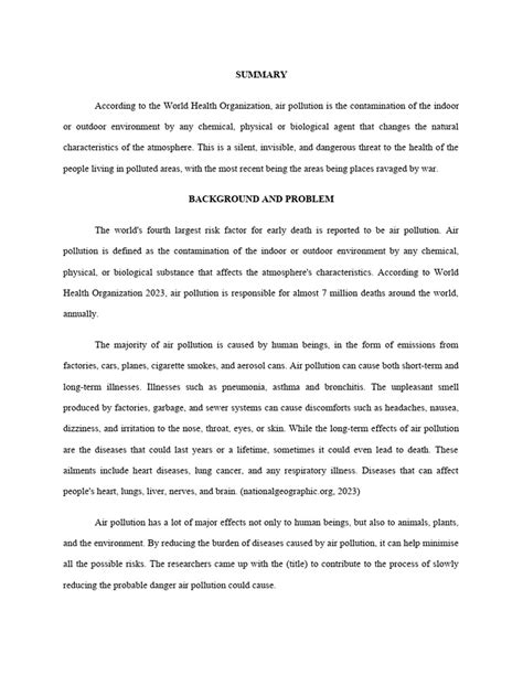 Air Pollution Solution Proposal Pdf Air Pollution Pollution