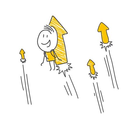 Premium Vector Stick Figures It Reaches Its Destination Quickly Vector