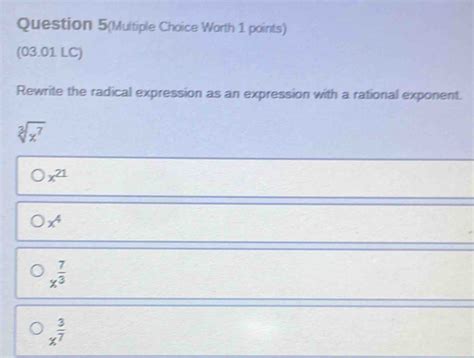 Question 5multiple Choice Worth 1 Points 0301 Lc Rewrite The