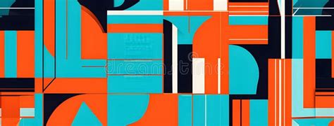 Vibrant Modern Art Illustration Featuring An Array Of Geometric Shapes