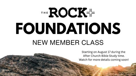 “foundations” New Member Class The Rock Lutheran Church
