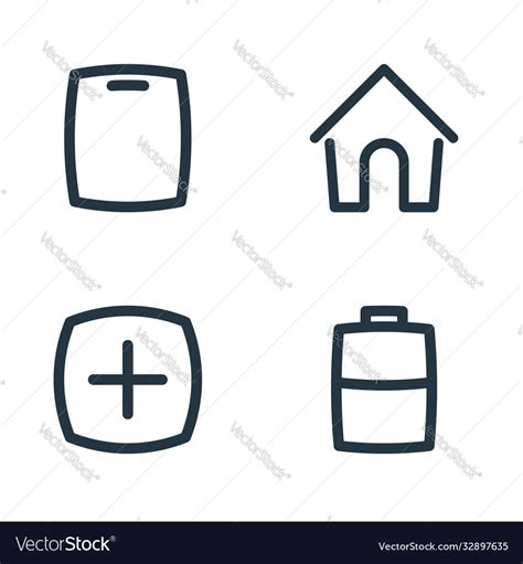 basic ui line icons linear set quality line set vector image
