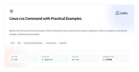 Linux Cvs Command With Practical Examples Labex