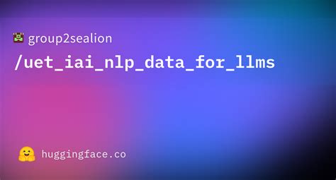 Group2sealionuetiainlpdataforllms · Datasets At Hugging Face