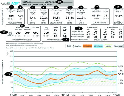 The Electronic AGP Report Visualizes The Key CGM Metrics Mean
