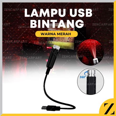 Jual Lampu Led Dekorasi Interior Mobil Bintang Usb Star Decoration Lamp