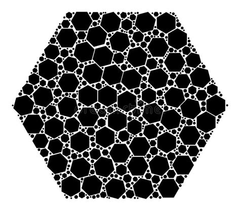 Hexagon Fractal Icon Mosaic Of Self Icons Stock Vector Illustration Of Mosaic Repeating