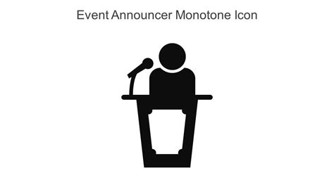 Event Announcer Monotone Icon In Powerpoint Pptx Png And Editable Eps