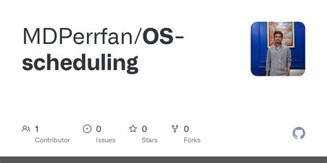 GitHub MDPerrfan OS Scheduling