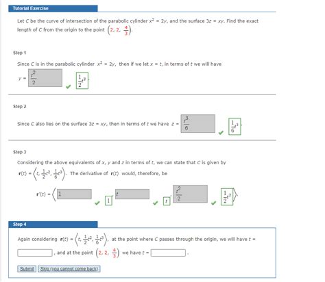 Solved Tutorial Exercise Let C Be The Curve Of Intersection