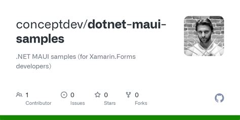 GitHub Conceptdev Dotnet Maui Samples NET MAUI Samples For Xamarin