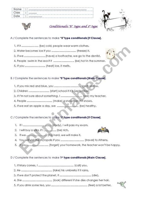 Zero And St Conditionals ESL Worksheet By Sonyajuly