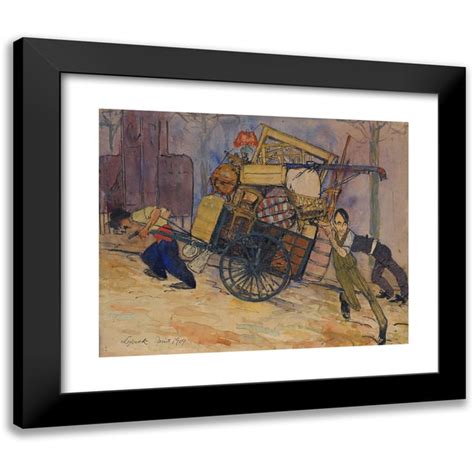 Bertil Lybeck 14x12 Black Modern Framed Museum Art Print Titled