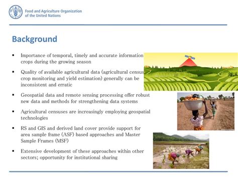 Remote Sensing For Agricultural Statistics Organisation Resources And Competences John Latham