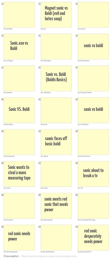 Magnet Sonic Vs Baldi Evil And Hates Soap Drawception