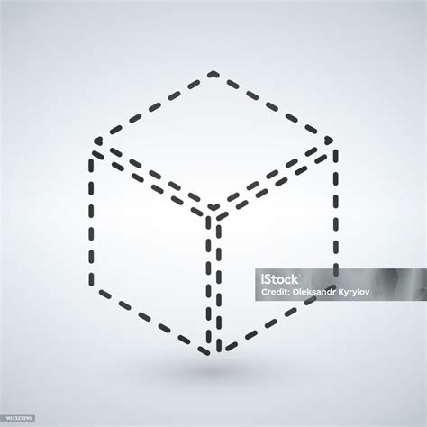 애플 리 케이 션 및 웹 사이트에 대 한 3 차원 또는 3 차원 큐브 육면체 평면 벡터 아이콘 고체에 대한 스톡 벡터 아트 및