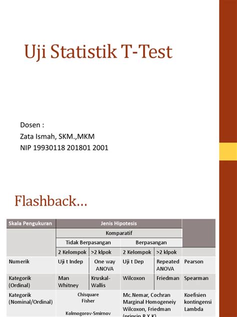 Uji Statistik T Test Pdf