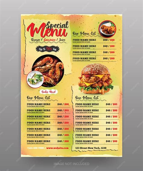 Premium Vector Restaurant Food Menu Template And Print Ready Menu Design