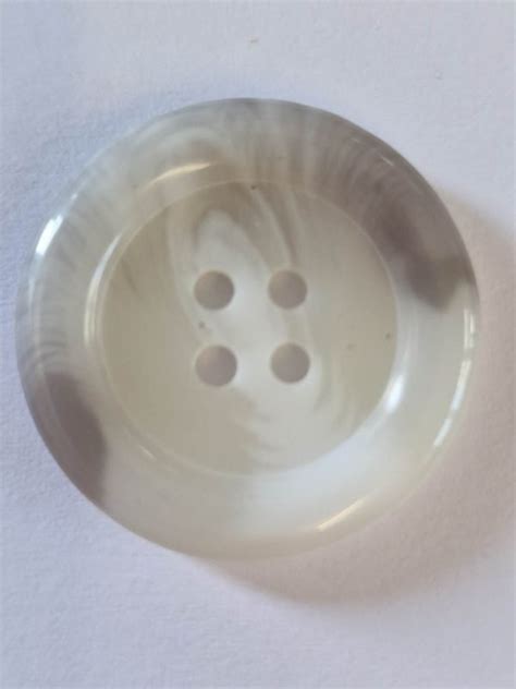 Grey 4 Hole Gloss Mottled Button The Button Queen