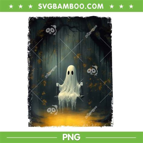 Ghost On The Swing In Forest Png