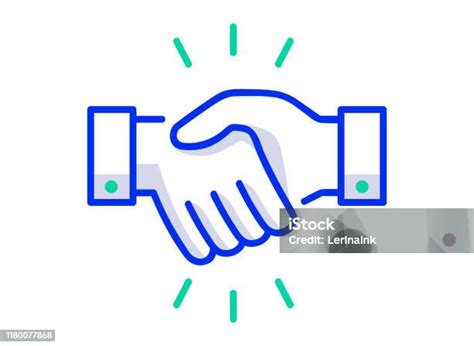 業務握手線圖示輪廓向量符號線性樣式象形圖隔離在白色協定握手符號標誌插圖可編輯描邊向量圖形及更多一起圖片 一起 人 人手 Istock